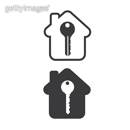 Home Key icon set. Vector illustration style is a flat iconic home key ...