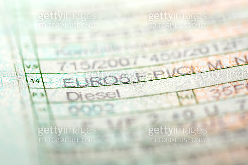 German registration certificate - vehicle emission performance standard ...