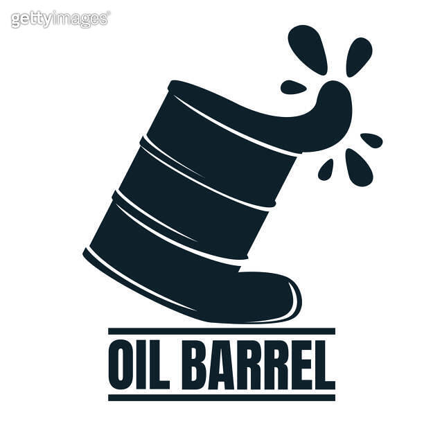 Oil Barrel label with Oil Drop. Oil Development and Extraction. World ...