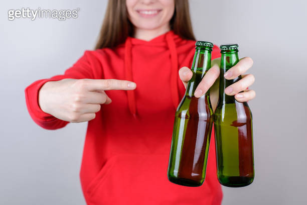 Party concept. Cropped closeup photo of positive delightful glad nice ...