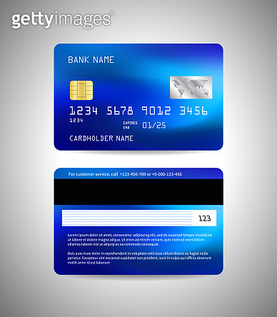 Vector Credit card. Front and back side of credit card template 이미지 ...