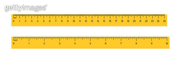 Measuring rulers scale vector illustration isolated on white background ...