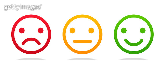 Emoticon face. Good and bad icons for measuring customer satisfaction ...