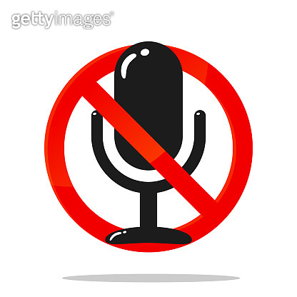 Prohibition sign. Do not record conversations in this area. (1173137849 ...