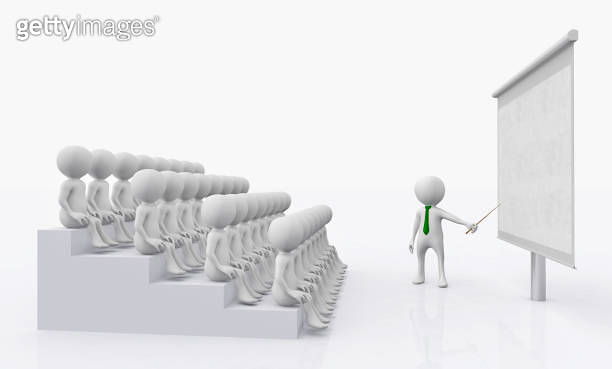3D figures as lecturer and students in the lecture hall (1165275912 ...