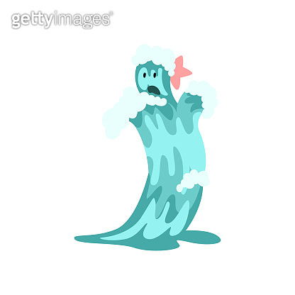 Water Elemental Cartoon Character, Fantasy Creature Vector Illustration ...