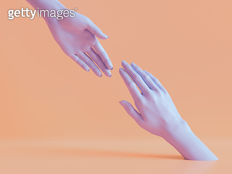 3d render, female hands isolated, minimal fashion background, mannequin ...
