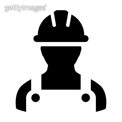 Supervisor icon vector male construction worker person profile avatar ...