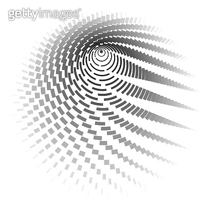 Round wireframe a grid of lines and stripes on a white background ...