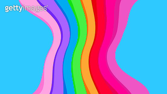blue colors and rainbow wave for background, abstract colorful wave ...