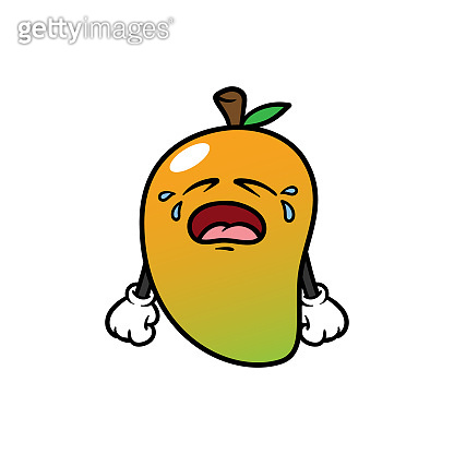 Cartoon Crying Mango Character Vector 이미지 (1148763852) - 게티이미지뱅크