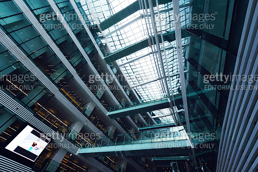 Interior view of Guangzhou New library in Guangzhou, China. (1132794321 ...