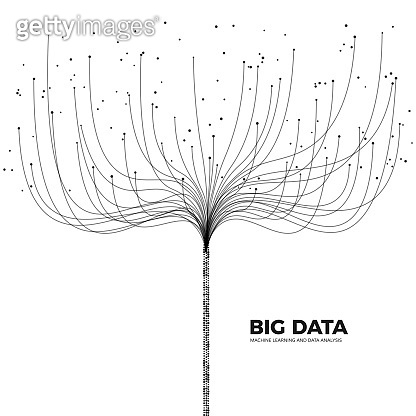 Big Data Concept. Digital Technology Visualization. Nodes and ...