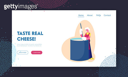 Cheese Factory, Dairy Production Industry Plant Website Landing Page ...
