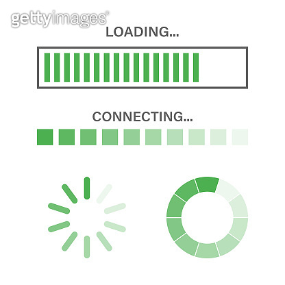 Set of loading process. Isolated vector internet load or buffering ...