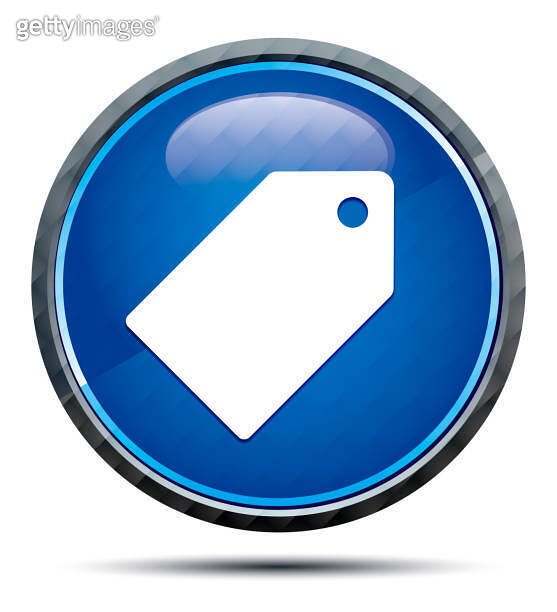Tag icon Exclusive Blue Round Button 이미지 (1163977383) - 게티이미지뱅크