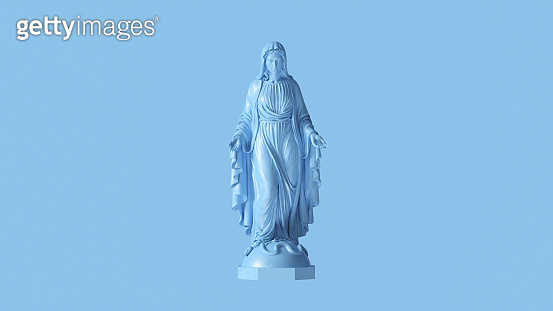 Pale Blue Virgin Mary Mother of Jesus Statue 이미지 (1140951219) - 게티이미지뱅크