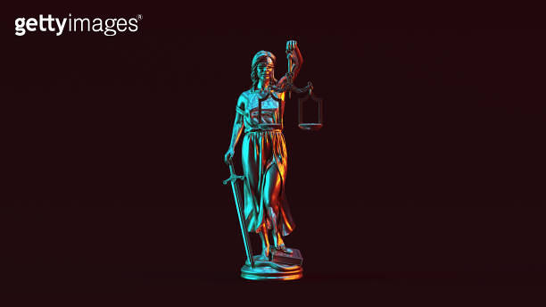 Silver Lady Justice Statue the Personification of the Judicial System ...