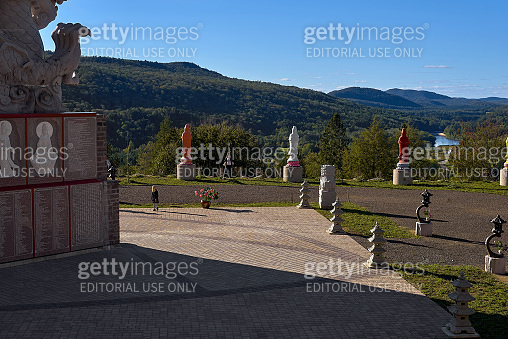 Harrington, QC, Canada - September 23, 2018: large Buddhist statue on ...