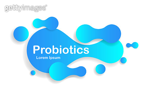 Probiotic bacteria on isolated background. Prebiotic micro ...