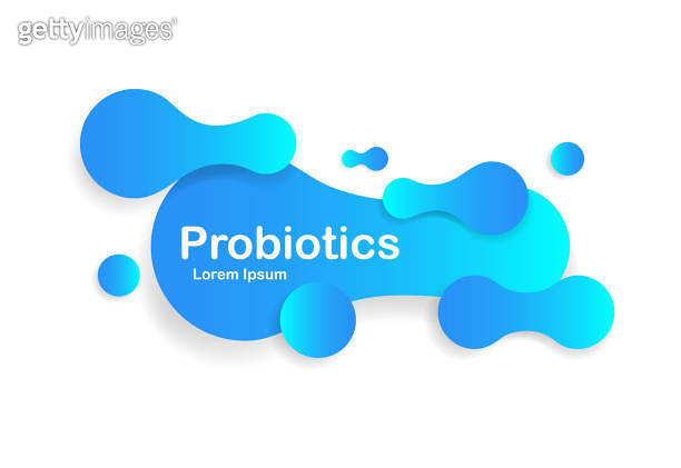 Probiotic bacteria on isolated background. Prebiotic micro ...