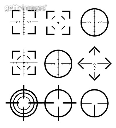 Different icon set of targets and destination. Target and aim ...