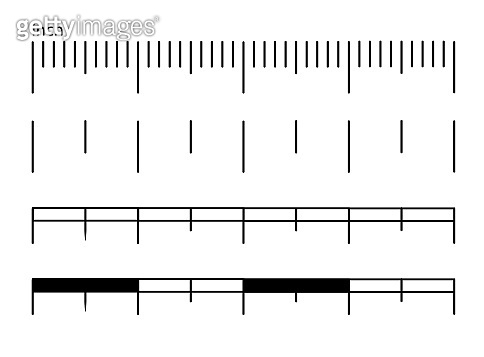 Measurement scale ruler or scale length measurement metric and inch ...