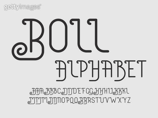 Roll font. Vector alphabet (1169373241) 일러스트, 무료 일러스트 - 게티이미지뱅크