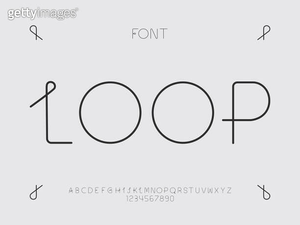 Loop font. Vector alphabet (1169716618) - 게티이미지뱅크