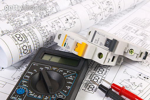 Electrical engineering drawings, modular circuit breaker and digital ...