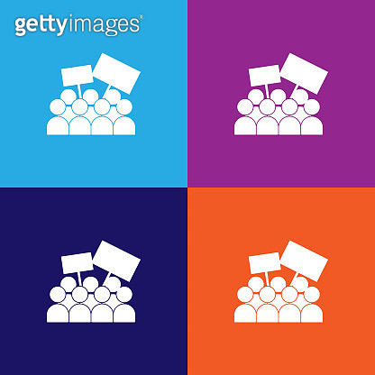 people with banners icon. Elements of protest and rallies icon. Premium ...