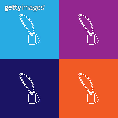 military tag. logo of military line icon. Elements of military ...