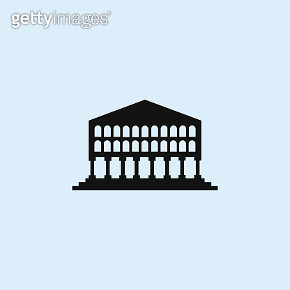 administration building flat icon. Elements of buildings illustration ...