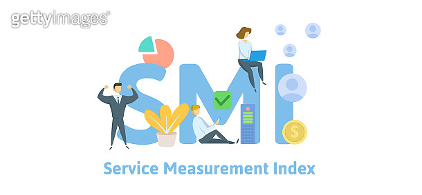 SMI, Service Measurement Index. Concept with keywords, letters and ...