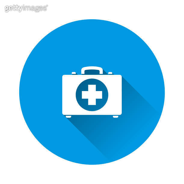 Vector icon indicates the presence of first-aid. Doctor. First Aid Kit ...
