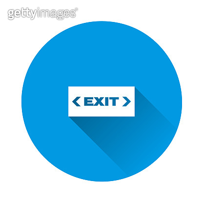 Fire hazard. Route of evacuation vector icon. The evacuation icon ...