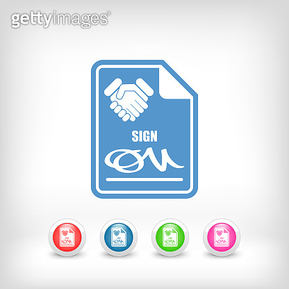 Sign on agreement document 이미지 (1130963437) - 게티이미지뱅크