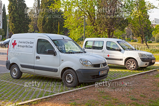 Cars of the Montenegro Red Cross (1144195204) - 게티이미지뱅크