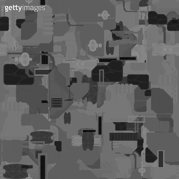 8K greyscale tech city cyberpunk displacement map texture for 3d ...