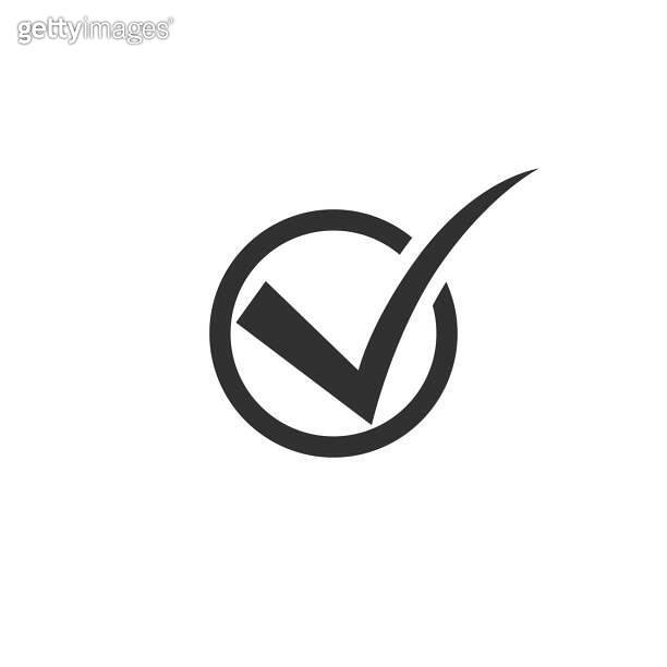 Check mark vector icon. Check mark black in circle. Check mark icon ...