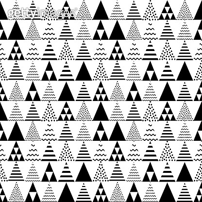 Seamless triangles pattern. Pyramid tile texture. Abstract geometric ...