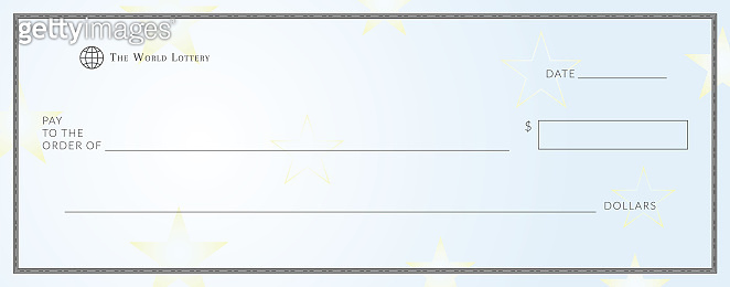 Blank lottery ticket template. Empy lotto check. (1142252309) - 게티이미지뱅크