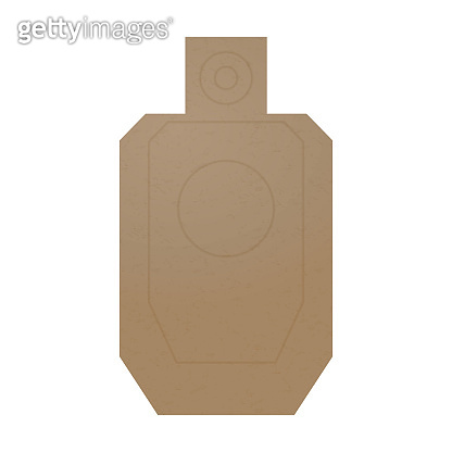 Cardboard human body shaped target for a shooting practice. (1185932558 ...