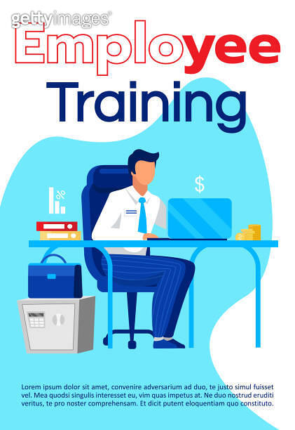 Employee training brochure template. Educational courses flyer, booklet ...