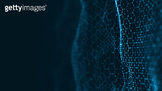 Computer geometric digital connection structure. Business inteligence ...
