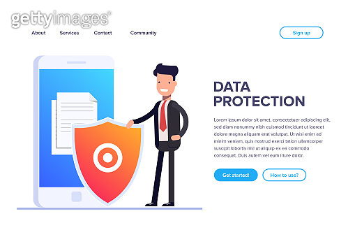 Flat file protection concept. Protect your files or photos on your ...