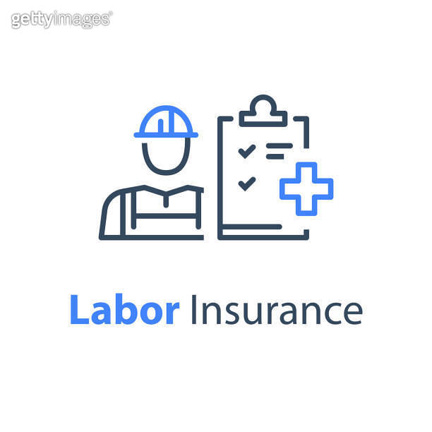Worker and check list, medical insurance, labor safety, health ...