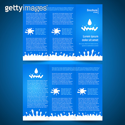 Brochure folder water aqua splash booklet element design 이미지 ...