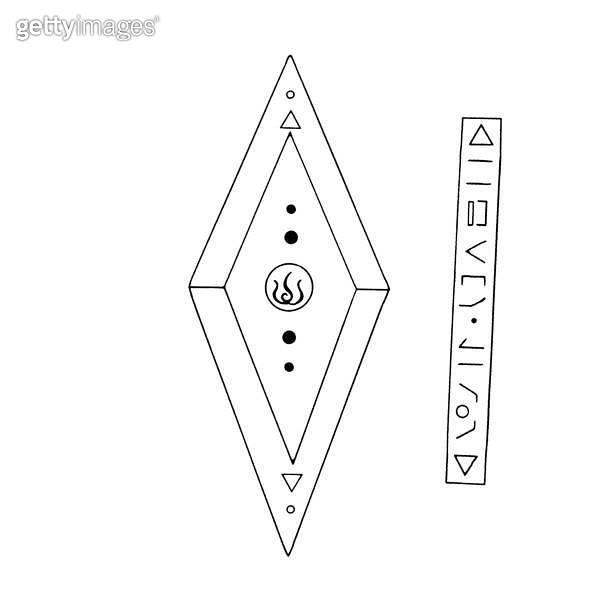 Rhombus, Diamond, crystal, logo of the elements of nature. Elements of ...