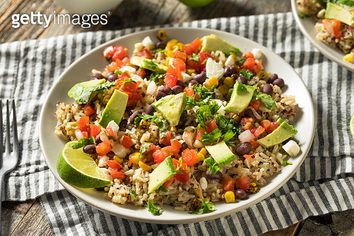 Homemade Mexican Baja Rice Bowl 이미지 (1180275233) - 게티이미지뱅크
